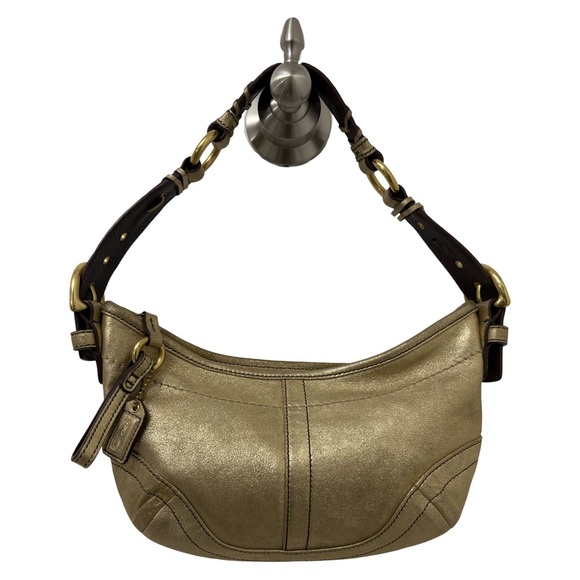 Coach | Bags | Coach Soho Y2k Shoulder Bag Gold Suede Leather Hobo Bag ...